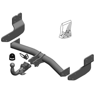 Brink Towbar for Ford Transit Custom Van 2012 Onwards - Detachable Tow ...