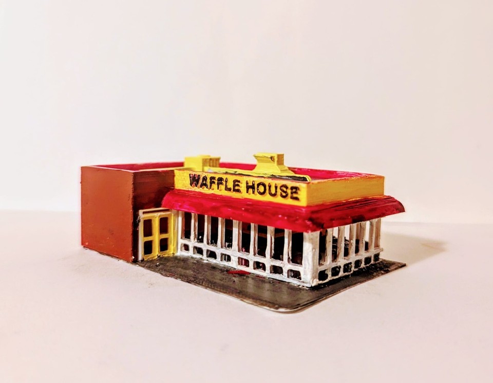 Waffle House HO or N Scale Building Scenery White & Paintable ...