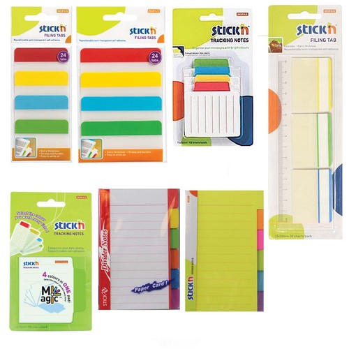 Stick'n Sticky post Filing Tabs Index Divider Revision Cards Tracking ...