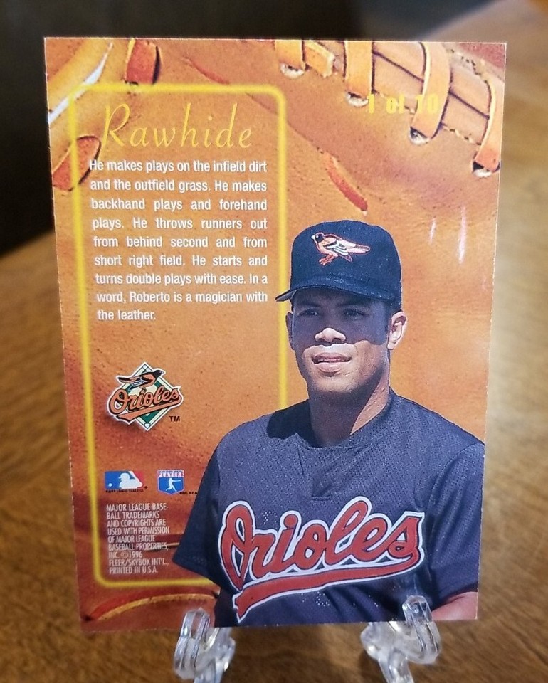 1996 Fleer Ultra Rawhide Insert #1 Roberto Alomar - Baltimore Orioles ...