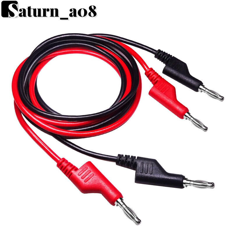 5PCS 4mm Stackable Banana Plug Multimeter Test Leads 100cm Cable 1000V ...