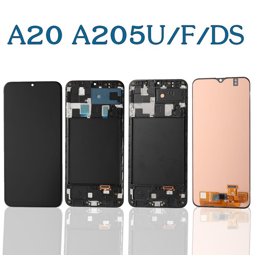 AA+LCD Display Touch Screen Frame Assembly For Samsung Galaxy A20 A205U ...