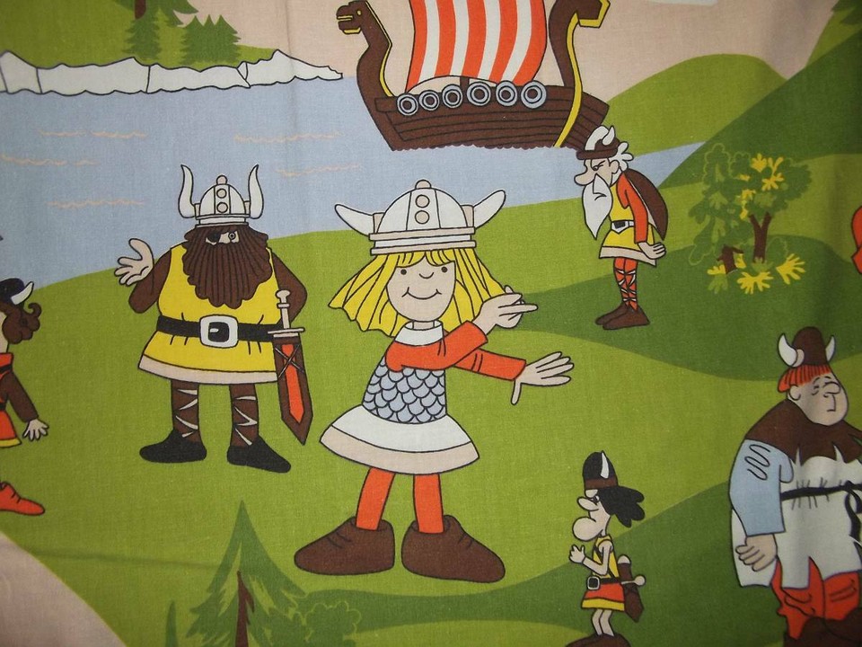 Wickie Kinder Bettwäsche Bezug Bedding Duvet Fabric Figur 70s Housse ...