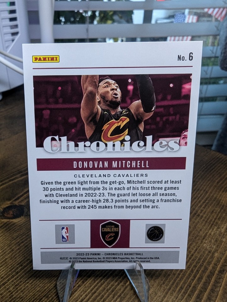 2022-23 PANINI CHRONICLES BASKETBALL DONOVAN MITCHELL #6 Teal Foil ...