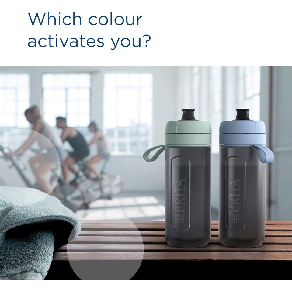 Brita Sports Fill & Go Active Water Filter Bottle 2 MicroDisc Filter ...