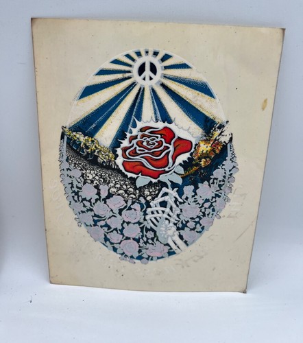 Vintage Grateful Dead "Rose Peace Sign" Psychedelic Hippy Window ...