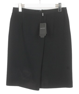GIORGIO ARMANI Skirt Women's US 40 Black Mini Zip Fly Lined Casual ...