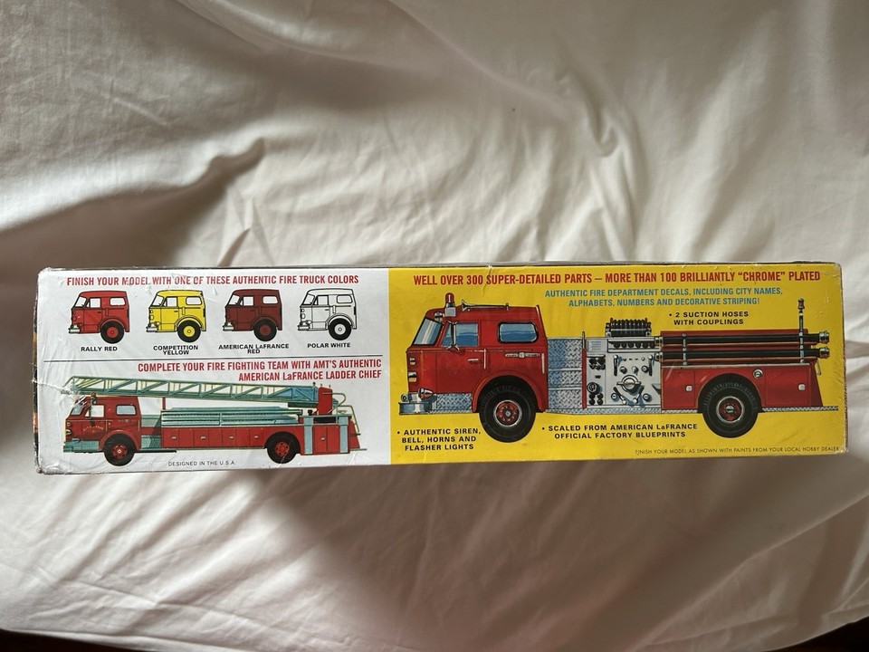 Vintage 1971 AMT #T-513 American LaFrance Custom Pumper 1:25 Scale Open ...