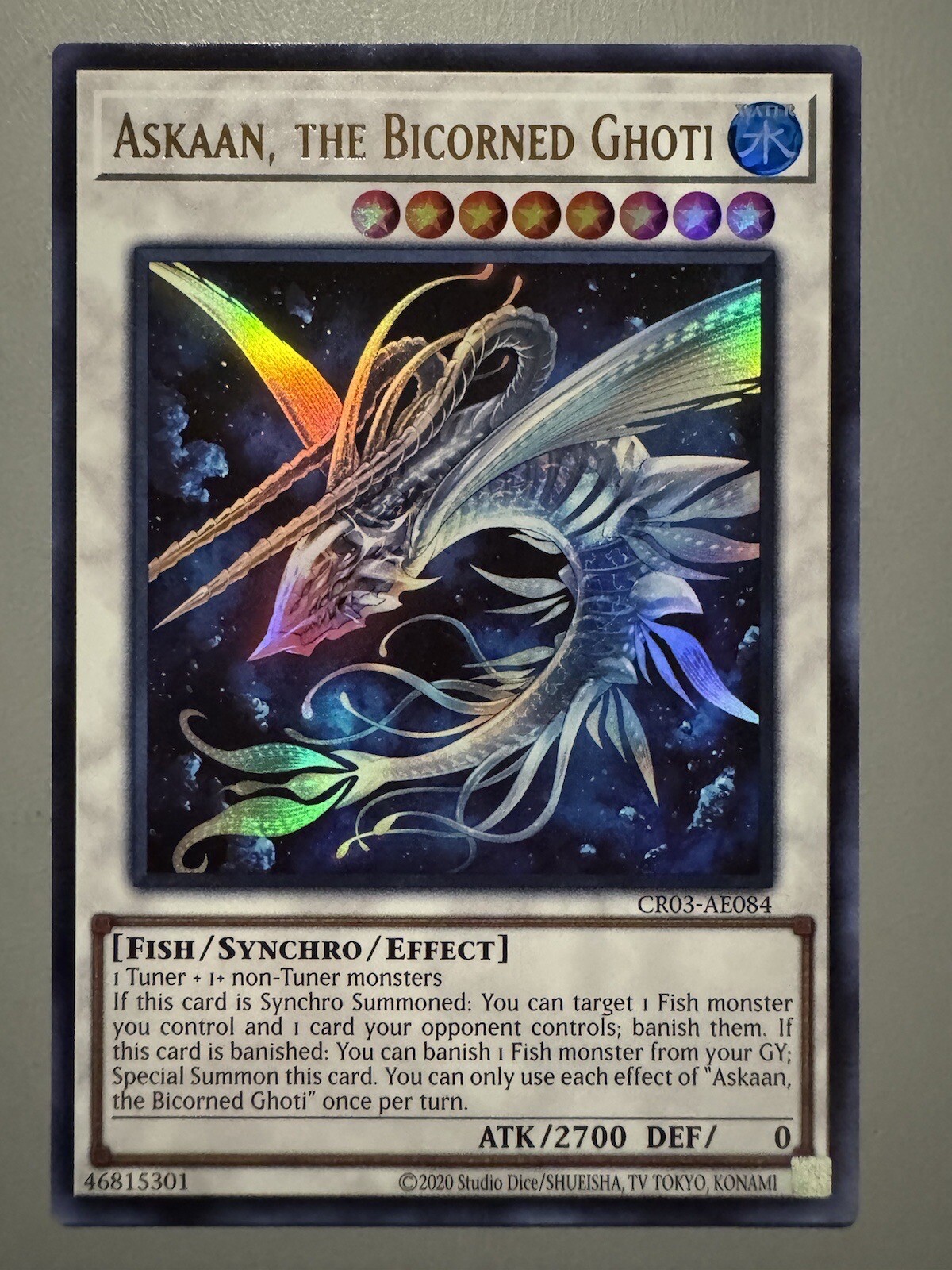 YUGIOH ASKAAN THE BICORNED GHOTI ASIA ENGLISH EDITION CR03-AE084 ULTRA ...