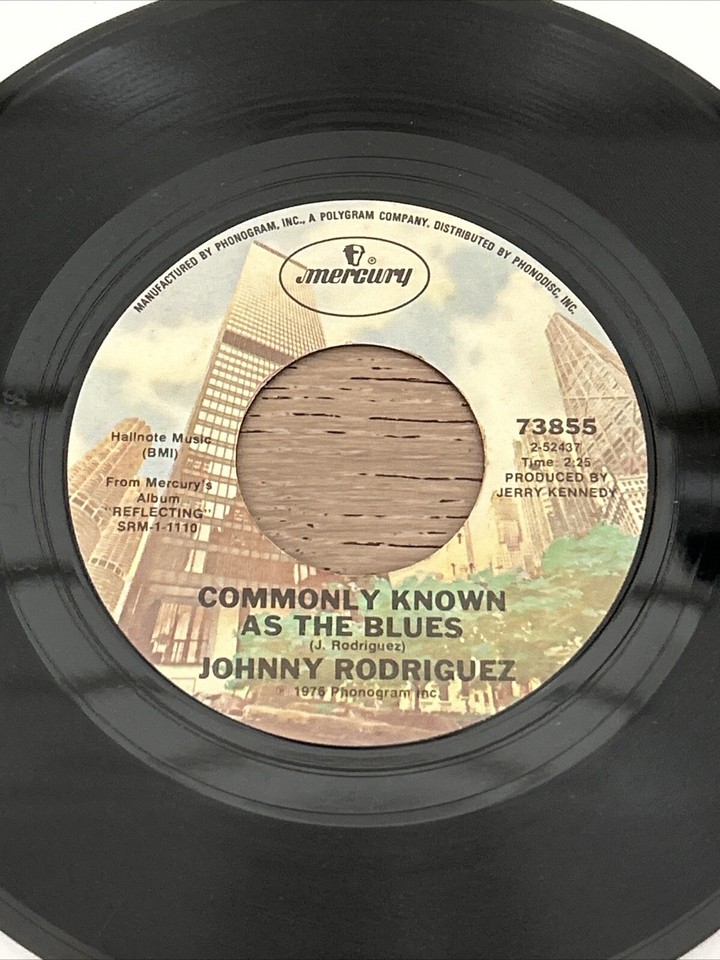 Johnny Rodriguez: Hillbilly Heart / Commonly Known As The Blues, 45 RPM ...