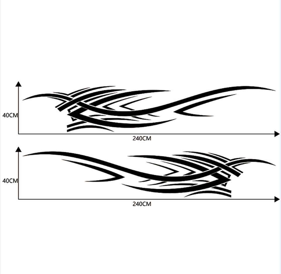 Car Stickers Decals Door Side Fire Flame Styling Auto Decor Parts ...