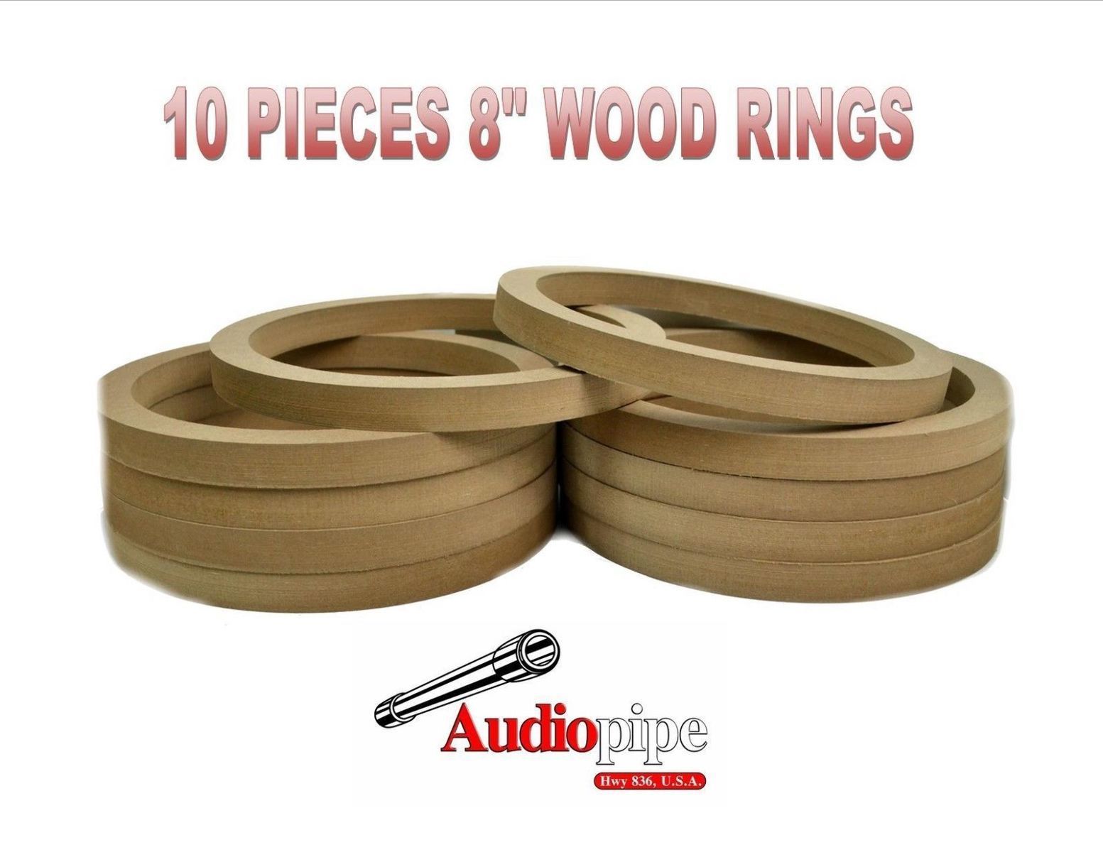 MDF Wood 8" Speaker Rings Spacer Great For Fiber Glass 10 Rings | eBay