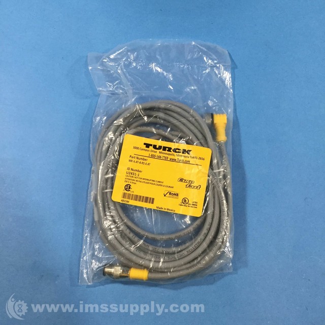 WK 4.4t-4-rs 4.4t Turck M12 EUROFAST CORDSET Right Angle Female ...