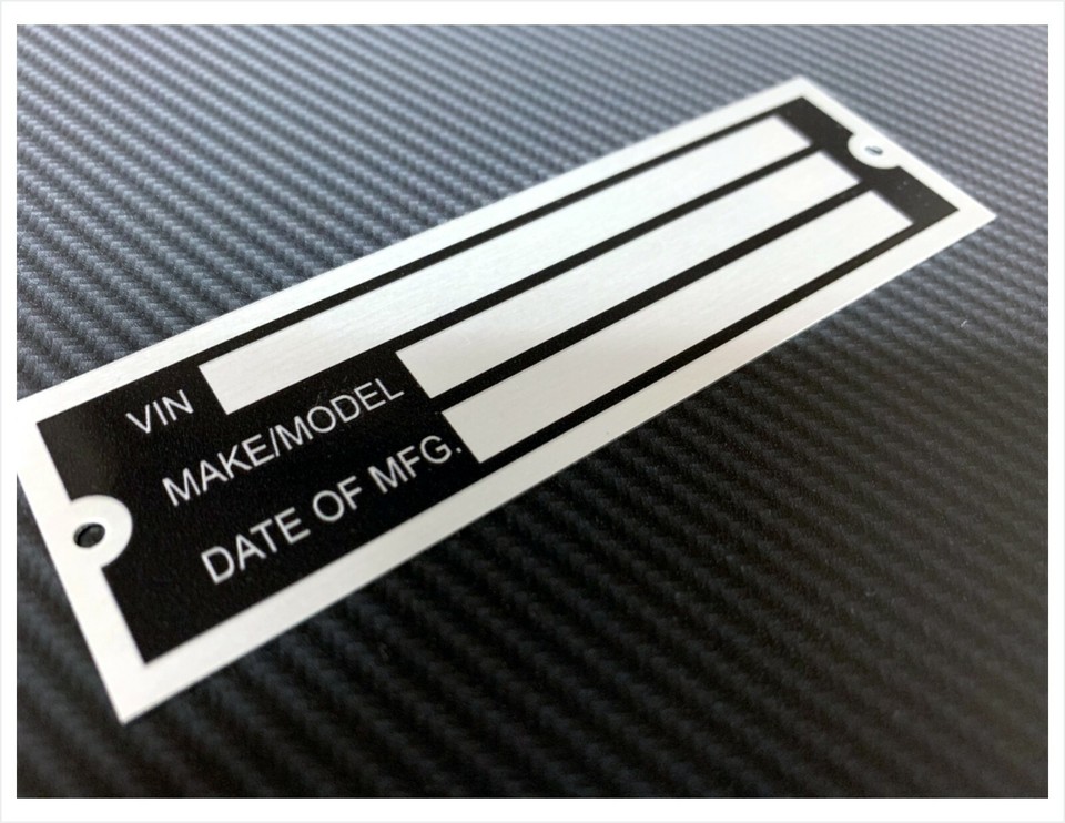 BLANK SERIAL ID TAG PLATE DATA CAR TRUCK HOT ROD EQUIPMENT TRAILER FREE ...