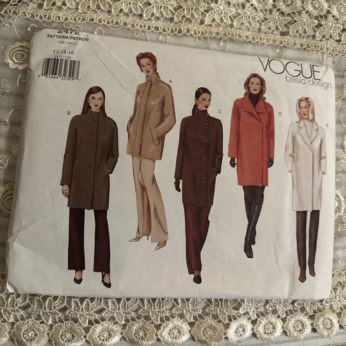 Vogue Basic Design 2472 Petite Coat Size-12-14-16 Uncut FF | eBay