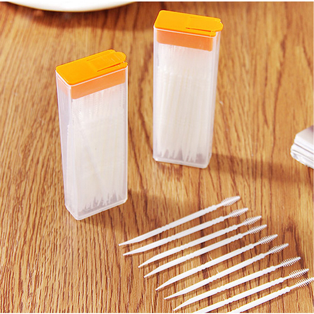 Double-headed Oral Care Dental Brush Teeth Sticks Floss Pick Toothpick ...