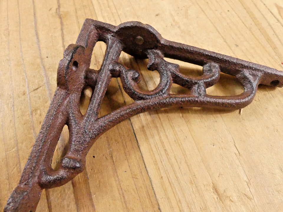 Antique Style Brace Wall Bracket Cast Iron Brackets SMALL 3 1/2" X 4 1/ ...
