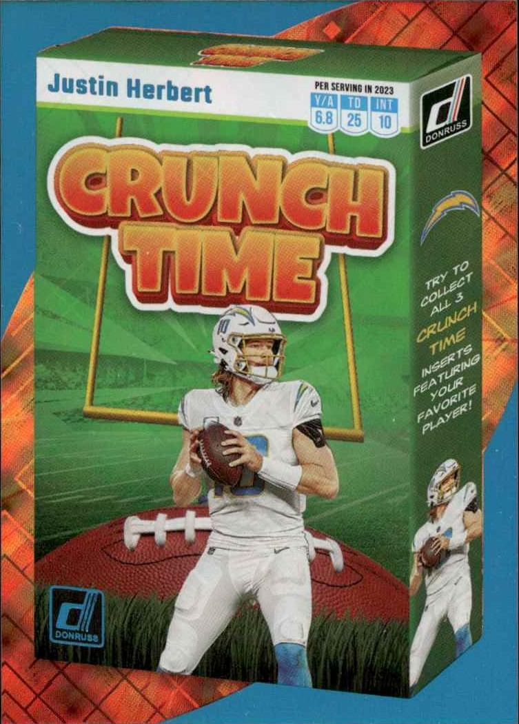 2023 Panini Donruss - Crunch Time Justin Herbert #CT-2 Cosmic /100 for ...