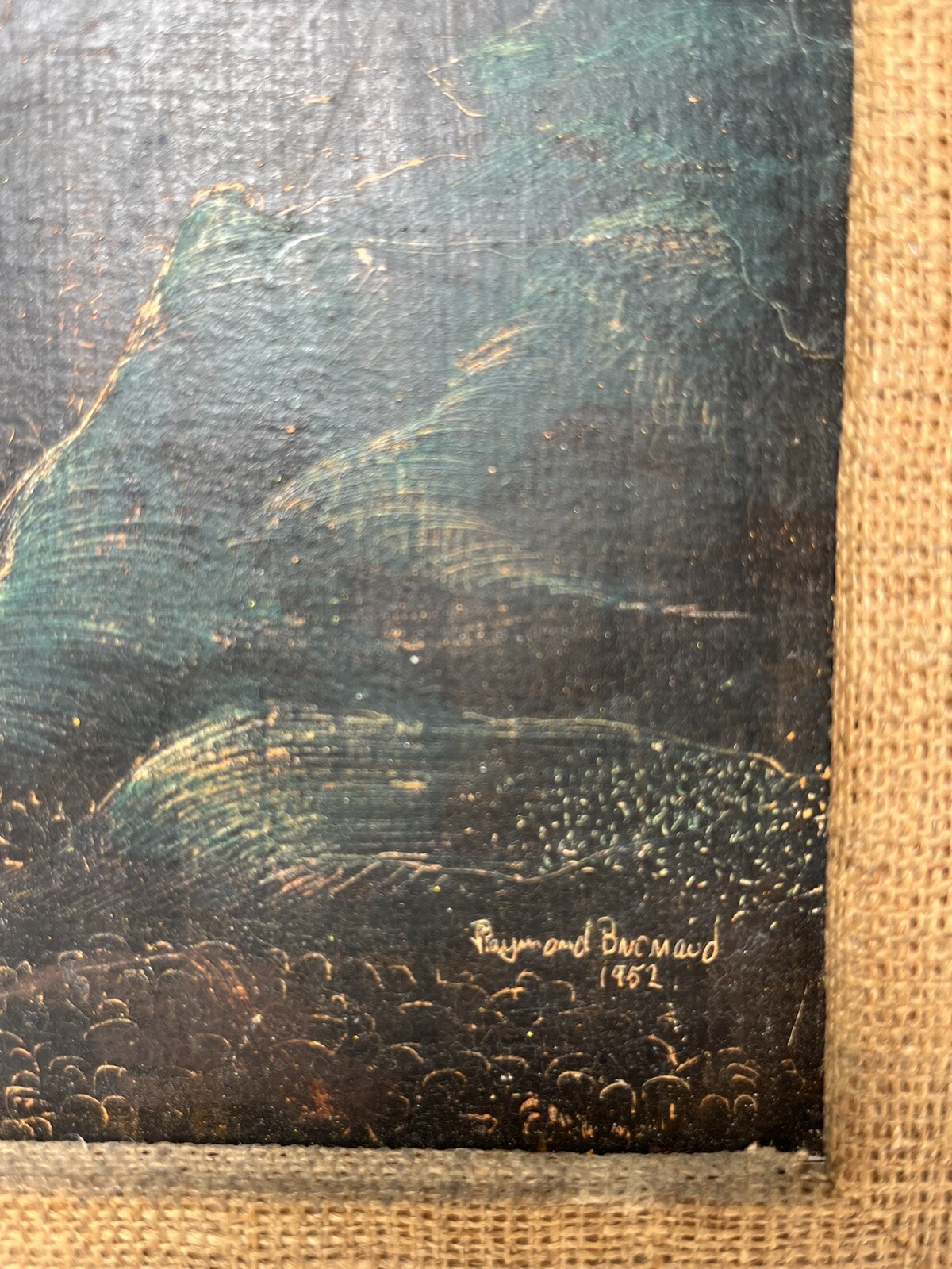RAYMOND BROSSARD US ARMY MURALIST NEW YORK WPA ARTIST VINTAGE SCI FI ...