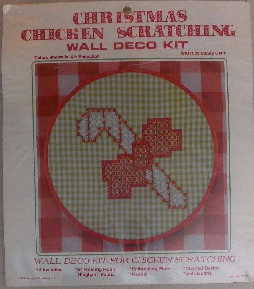 Vintage Christmas Chicken Scratch Wall Deco Kit Cross Stitch WKIT033 ...