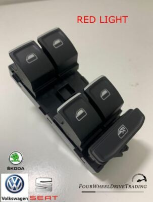 Master Power Window switch drivers chrome for Seat Skoda VW Golf MK7 ...