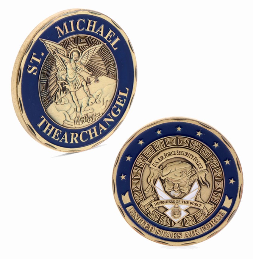 St Michael The Archangel US Militaria Challenge Coin Air Force Security ...
