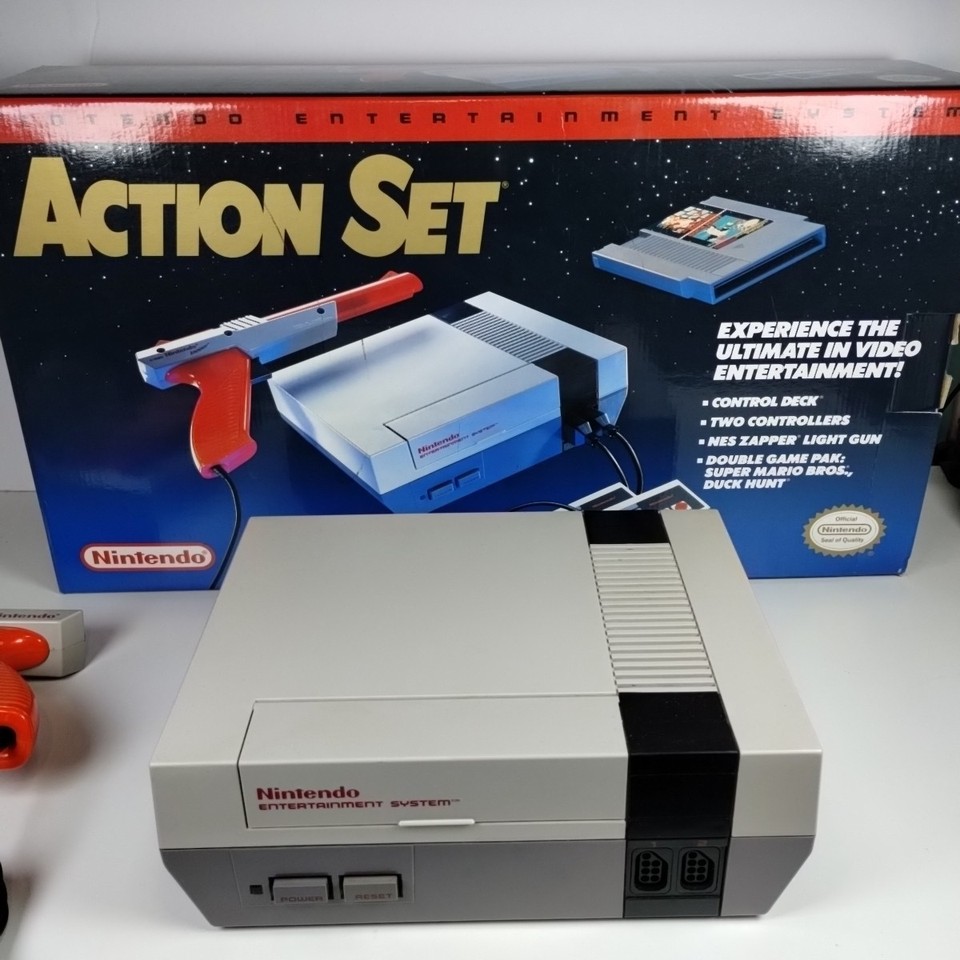 Nintendo NES Action Set Console Complete in Box (CIB) w/ Manuals ...
