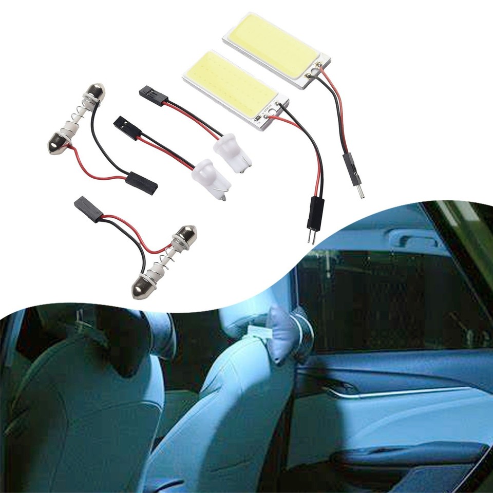 Car Panel Lamp COB LED Panels Interior LED Light Bulbs Map Set With ...