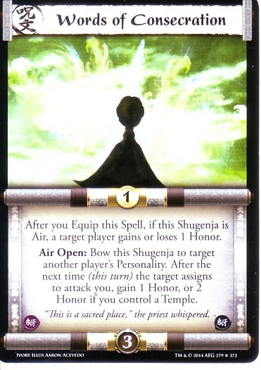 3 x Words of Consecration L5R CCG Ivory Edition IvE IE | eBay