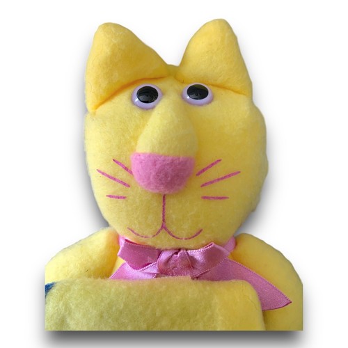 Vintage Purr-Tenders Sock Ems 1987 Hallmark Yellow Cat Blue Dog Plush ...