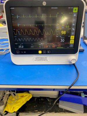 GE B125 CareScape Monitor ECG/RESP, NIBP, SP02 Masimo, TEMP Biomed ...