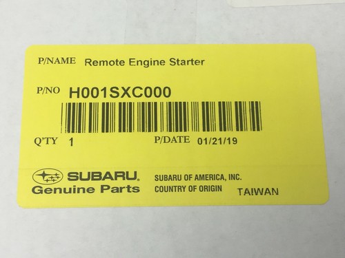 2019-2022 Subaru Ascent Remote Engine Starter Push Start Models ...