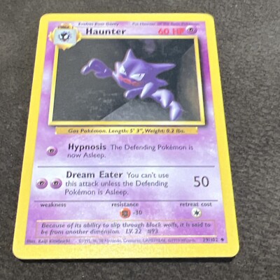 Pokemon x1 Haunter - Base Set (Uncommon 29/102) (Light Play!) | eBay