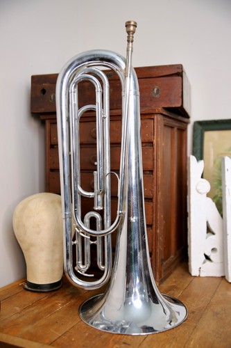 Vintage Ludwig Chicago Baritone Horn Bugle Single Valve Instrument ...