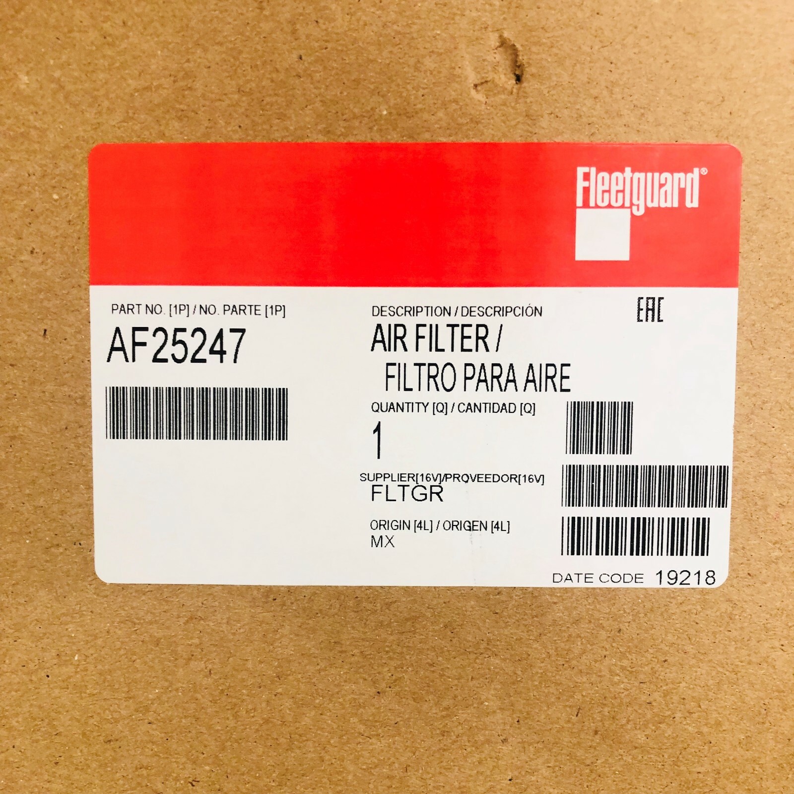 FLEETGUARD AF25247 AIR FILTER ID 6.95" [177MM] OD 11.53" [293MM] H 23. ...