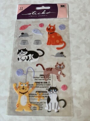 STICKO STICKERS GLITTERED CATS GLITTER KITTENS TOYS 11PCS | eBay