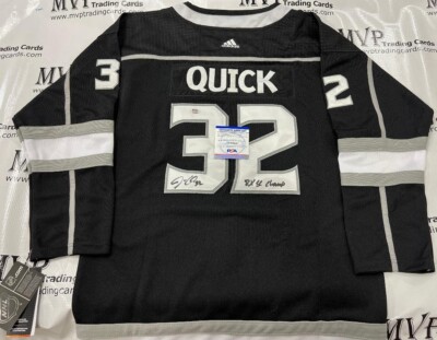 PSA/DNA Authentic Jonathan Quick Autograph Kings (Black) Jersey w/ 2x ...
