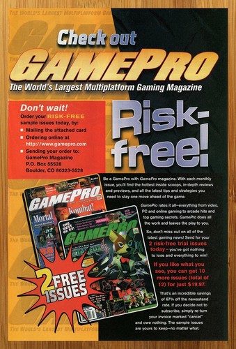 1997 Gamepro Magazine Subscription Print Ad/Poster Starfox N64 Video ...