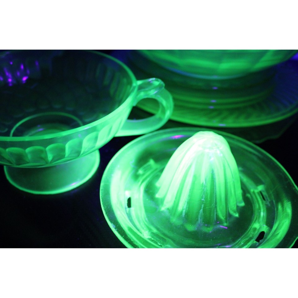 Variety of Vintage Green Uranium Glassware | eBay