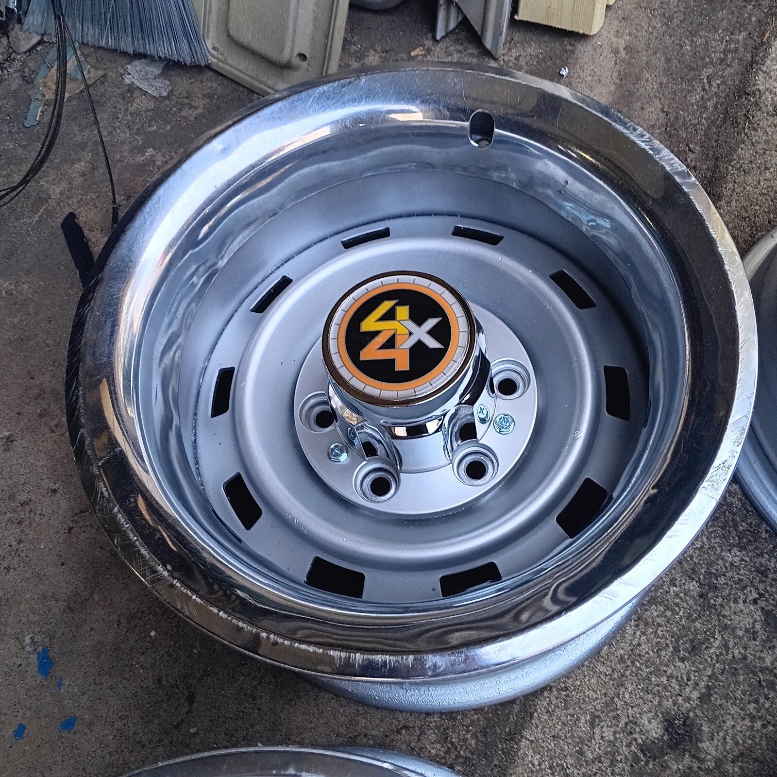 73-87 Chevy Truck Rally Wheels 15x8 4 Wheel Drive Sandblasted & Painted ...