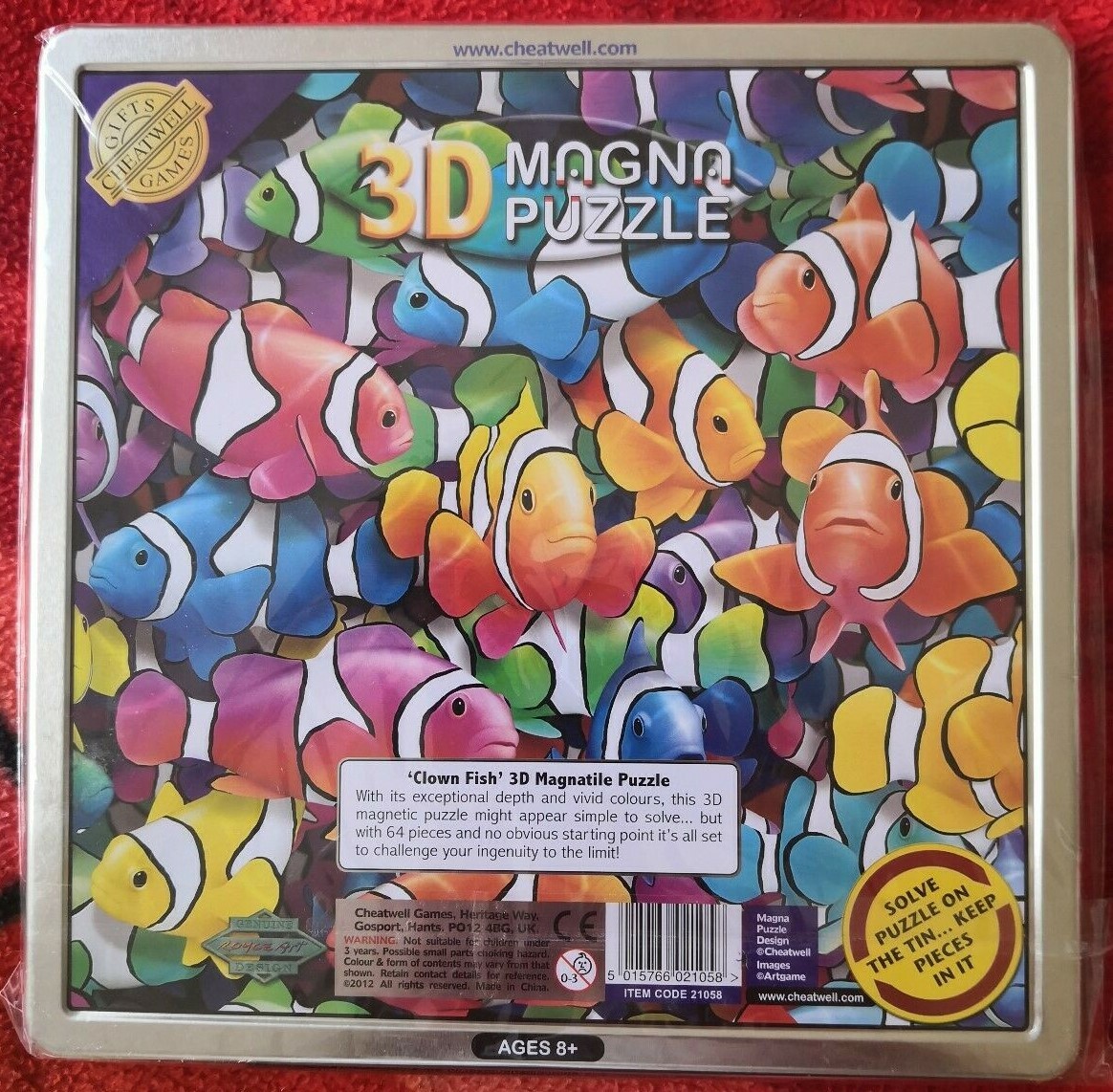Cheatwell Games 3D Magna Magnetic Animal Puzzle Portrait Clown Fish ...