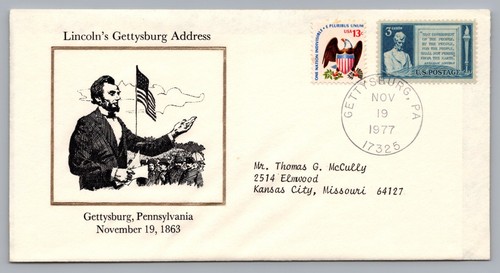 Lincoln's Gettysburg Address Pennsylvania 1863 Commemorative 1977 ...