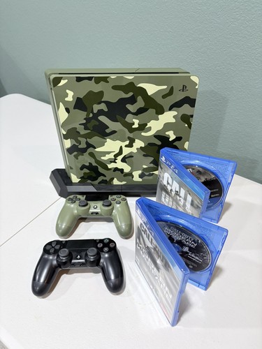 Sony PS4 Slim 1TB Console Call of Duty WWII Camo Green Limited Edition ...