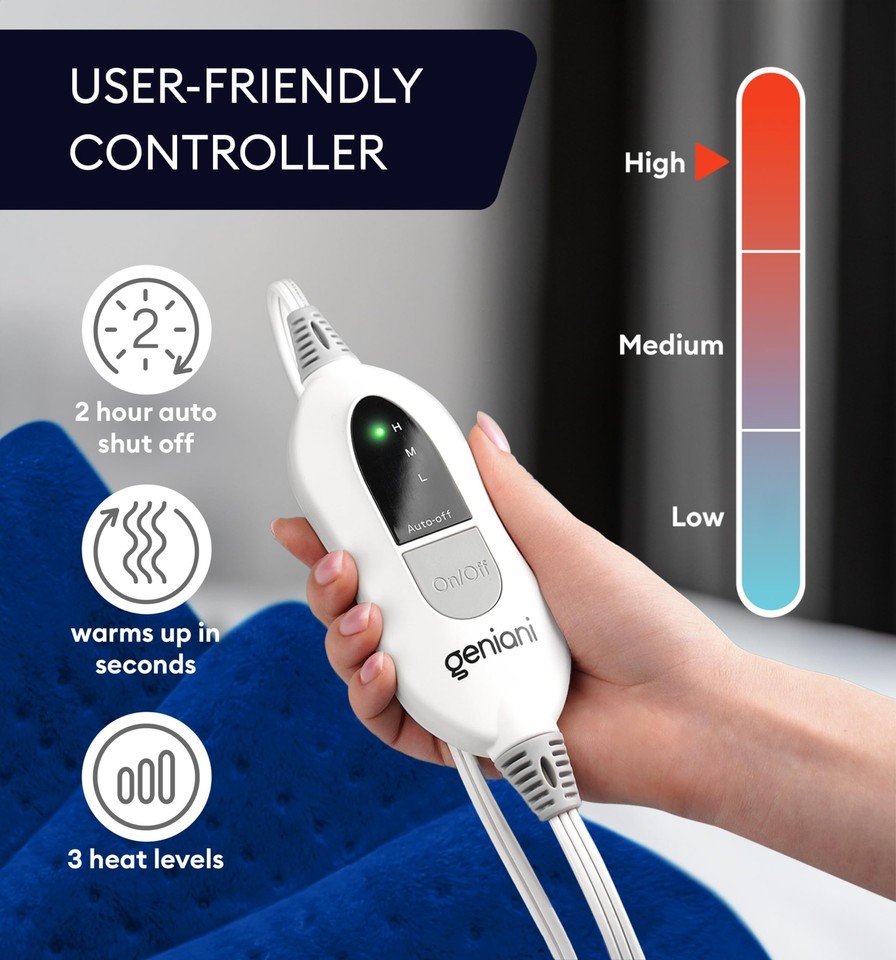 XL Heating Pad for Back Pain & Cramps Relief, Auto Shut Off, Machine ...