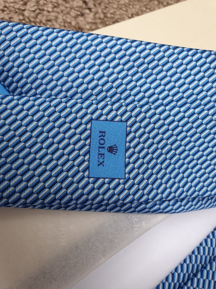ROLEX TIE NEW in box 100% ORIGINAL BRAND NEW NECKTIE 100% SILK in box ...