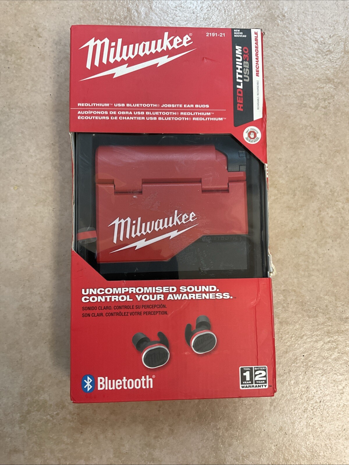 Milwaukee 2191-21 Red Lithium USB Bluetooth Jobsite Ear Buds | eBay