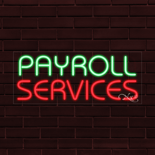 BRAND NEW "PAYROLL SERVICES" 30x12x1 INCH LED FLEX WINDOW/WALL INDOOR ...
