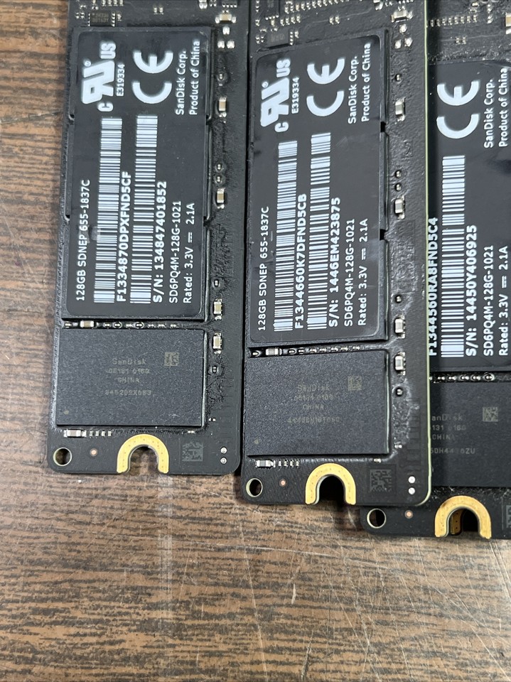 APPLE SANDISK 128GB SSD 655-1837C PRO AIR 2013 2014 2015 A1466/ A1502 ...