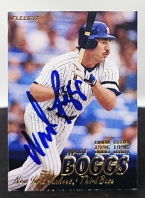 WADE BOGGS Signed Autographed 1997 Fleer Trading Card #161 New York ...