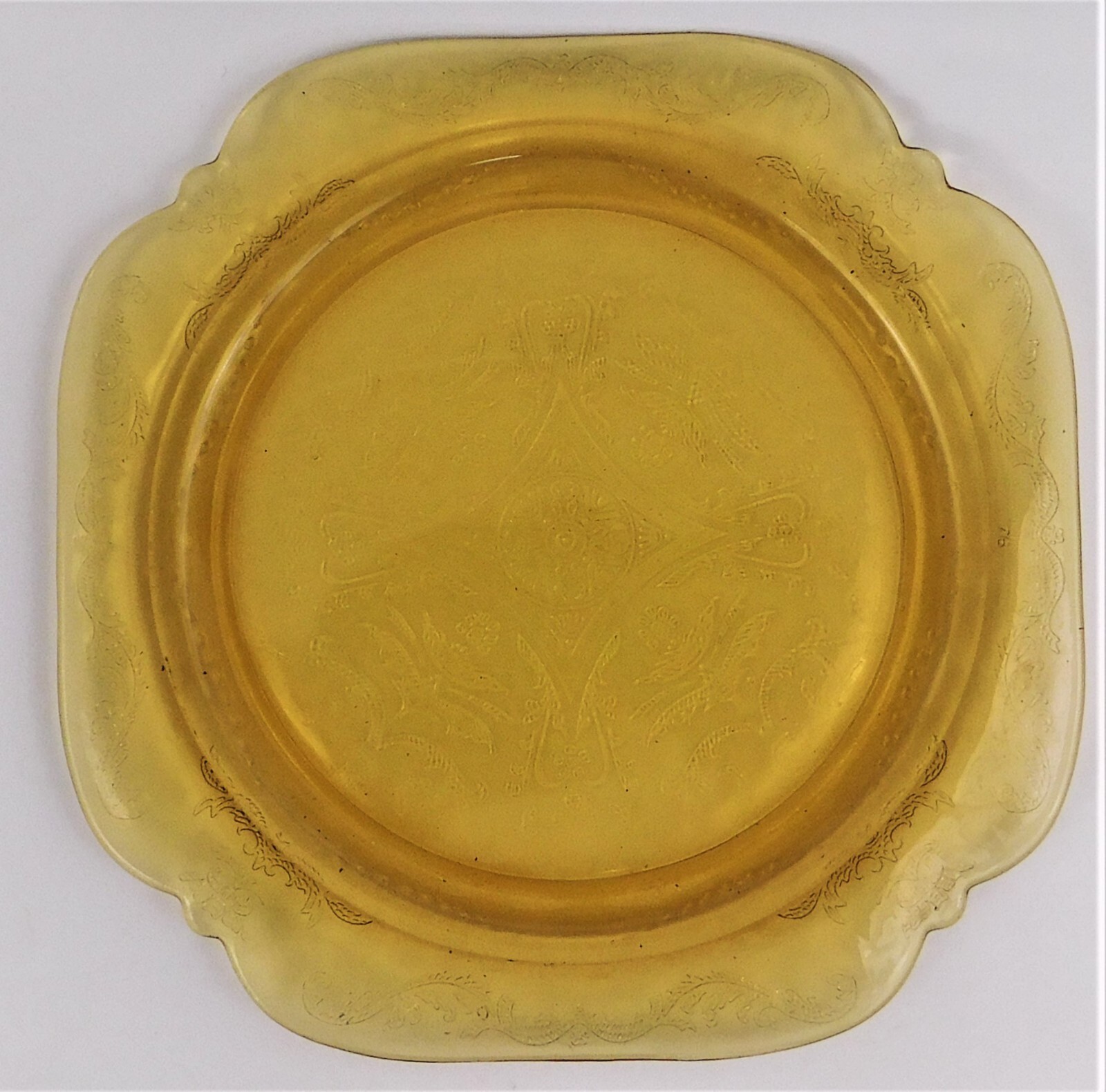 Indiana Glass Recollection Federal Madrid Dark Amber Yellow Dinner ...